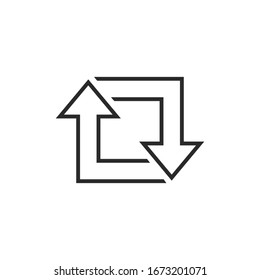 Repost Line Icon Set Repost Symbol Stock Vector (Royalty Free ...