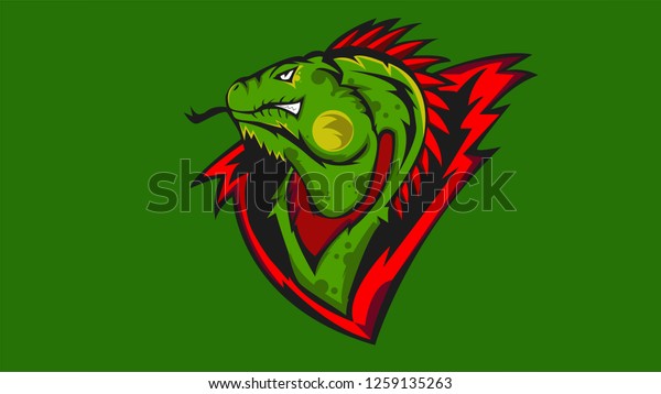 Reptile Mascot Logo Vector Stock Vector (Royalty Free) 1259135263