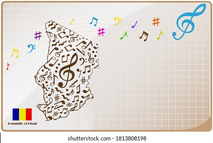 Kenya Map Flag Made Music Notes Stock Vector (Royalty Free) 1813406887