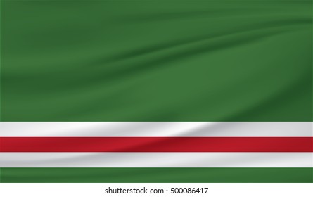 Republic Chechen Country Flag 3d Illustration Stock Vector (Royalty ...