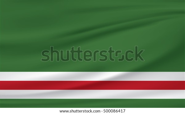 Republic Chechen Country Flag 3d Illustration Stock Vector (Royalty ...