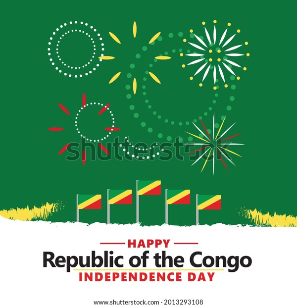 Republic Congo Independence Day Vector Illustration Stock Vector ...