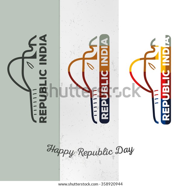 Republic India Colors Indian Flag Vector Stock Vector (Royalty Free ...