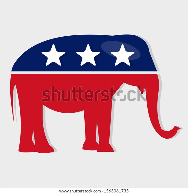 Republican Party Symbol Isolated Vector Illustration Stock Vector ...