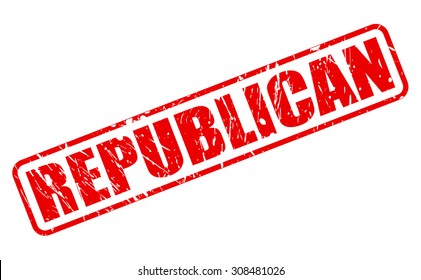 Republican Red Stamp Text On White Stock Vector (Royalty Free ...