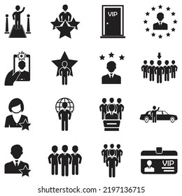 Reputation Icons Black Flat Design Vector Stock Vector (Royalty Free ...