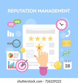 Reputation Management Concept Illustration Idea Rating Stock Vector ...