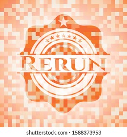 Rerun Orange Mosaic Emblem Background Stock Vector (Royalty Free ...