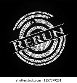 Rerun Written Chalkboard Texture Stock Vector (Royalty Free) 1157879281 ...