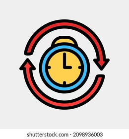 Reschedule Icon Vector Illustration Filled Line Stock Vector (Royalty ...