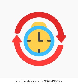 Reschedule Icon Vector Illustration Flat Style Stock Vector (Royalty ...