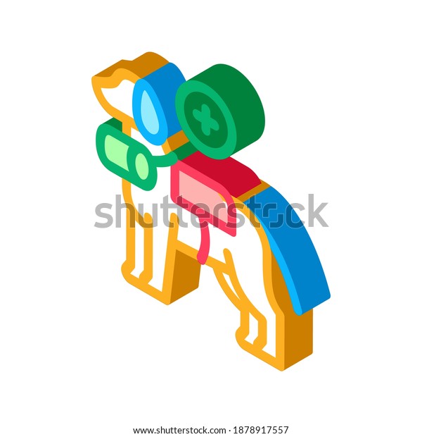 Rescue Dog Icon Vector Isometric Rescue Stock Vector (Royalty Free ...