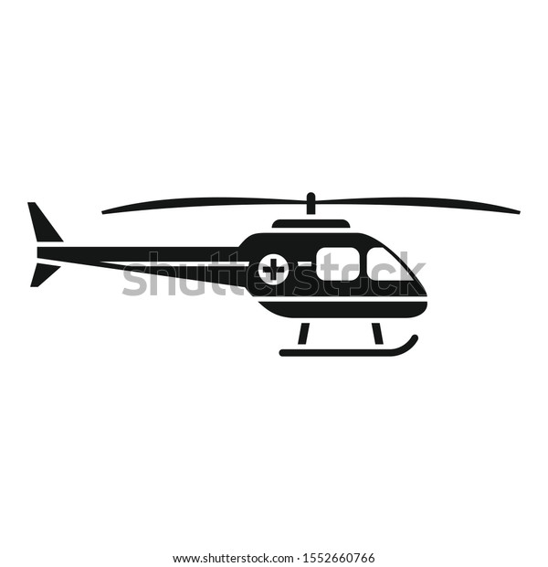 Rescue Helicopter Icon Simple Illustration Rescue Stock Vector (Royalty ...