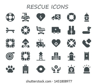 Rescue Icon Set 30 Filled Rescue Stock Vector (Royalty Free) 1451808977 ...