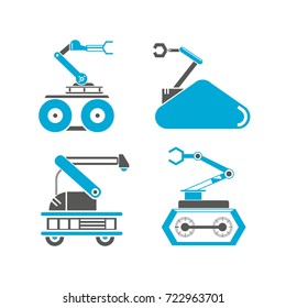 Rescue Robot Icons Stock Vector (Royalty Free) 722963701 | Shutterstock