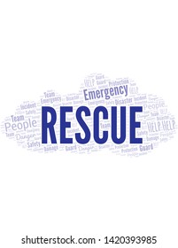 Rescue Word Cloud Wordcloud Made Text Stock Vector (Royalty Free ...