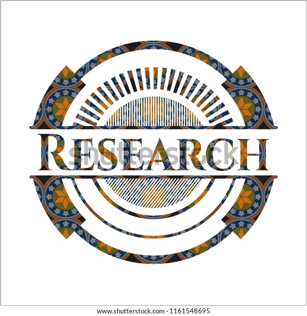 Research Arabic Emblem Arabesque Decoration Stock Vector (Royalty Free ...