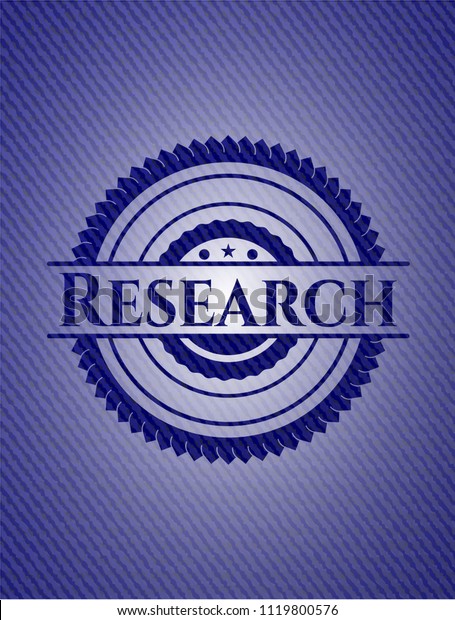 Research Badge Denim Texture Stock Vector (Royalty Free) 1119800576 ...