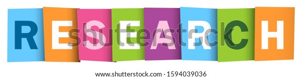 Research Colorful Vector Typography Banner Stock Vector (Royalty Free ...