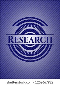 Research Emblem Denim Texture Stock Vector (Royalty Free) 1262667922 ...