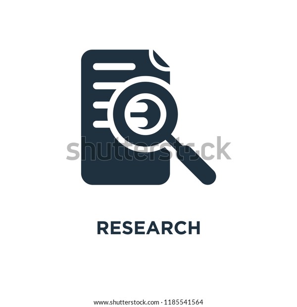 Research Icon Black Filled Vector Illustration Stock Vector (Royalty ...
