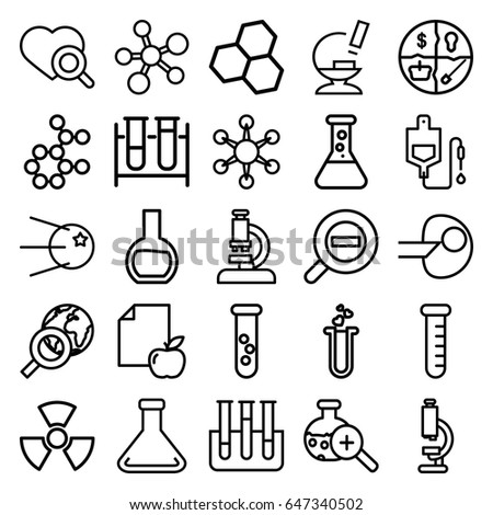 Research Icons Set Set 25 Research Stock Vector (Royalty Free ...