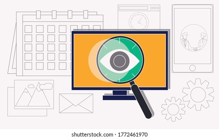Research Information Concept On White Background Stock Vector (Royalty ...