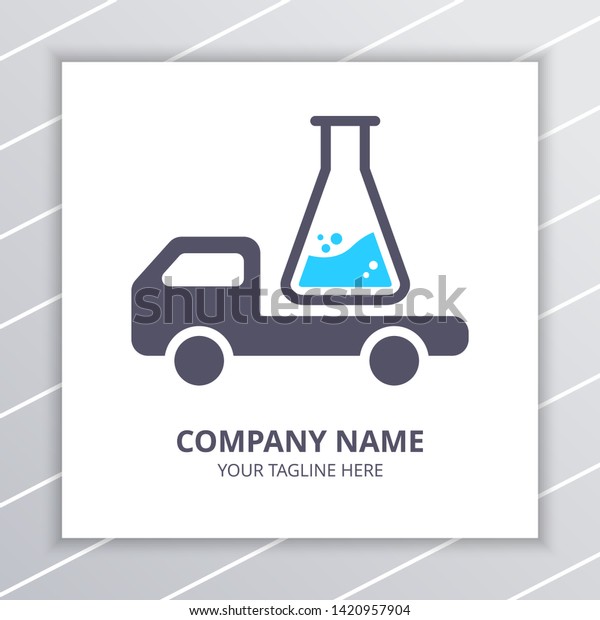 Research Lab Delivery Logo Design Concept Stock Vector (Royalty Free ...