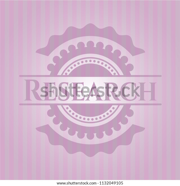 Research Pink Emblem Stock Vector (Royalty Free) 1132049105 | Shutterstock