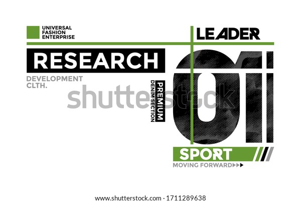 Research Stylish Typography Slogan Tshirt Abstract Stock Vector ...