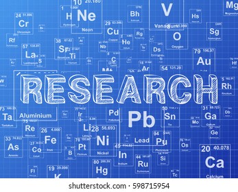 Research Word On Periodic Table Symbols Stock Vector (Royalty Free ...