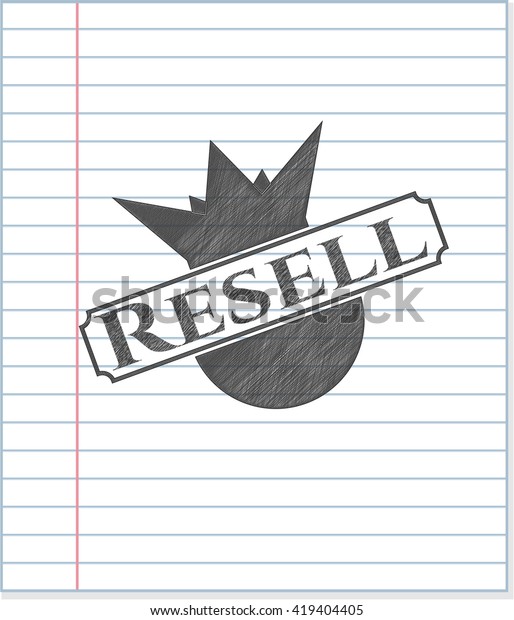 Resell Pencil Draw Stock Vector (Royalty Free) 419404405 | Shutterstock