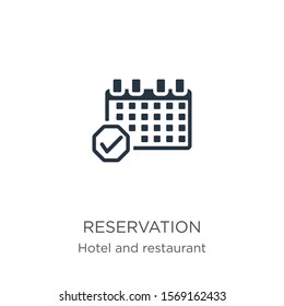 Reservation Icon Vector Trendy Flat Reservation Stock Vector (Royalty ...