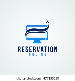 Reservation Online Logo Available Vectorillustration Stock Vector ...