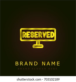 Reserved Golden Metallic Logo Stock Vector (Royalty Free) 703102189 ...