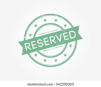 Reserved Green Stamp Sign Vector Illustration: vector de stock (libre ...