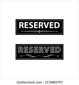 Reserved Icon Reserved Sign Icon Vector Stock Vector (Royalty Free ...