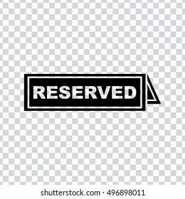 Reserved Sign Icon Stock Vector (Royalty Free) 496898011 | Shutterstock