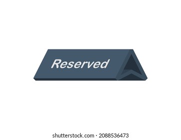Reserved Sign Simple Flat Illustration Stock Vector (Royalty Free ...