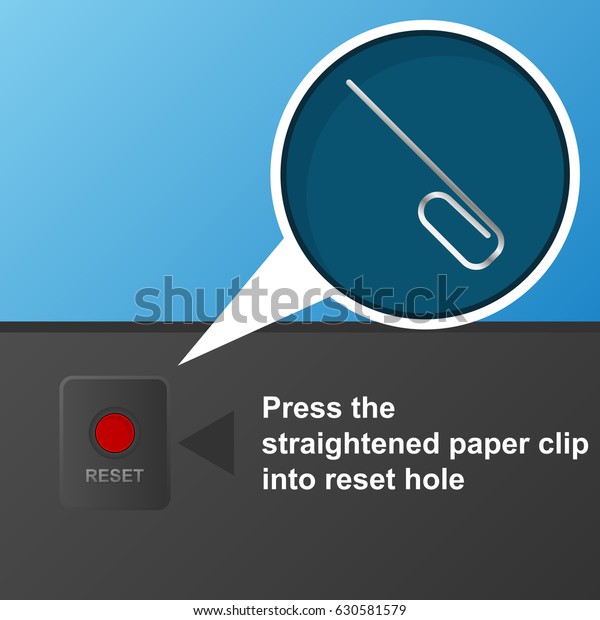 Reset Hole On Electronics Device Paper Stock Vector (Royalty Free ...