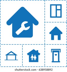 Residence Icon Set 6 Residence Filled Stock Vector (Royalty Free ...
