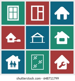 Residence Icons Set Set 9 Residence Stock Vector (Royalty Free) 648711799