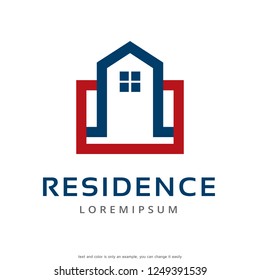 Residence Logo Template Design Vector Emblem: vector de stock (libre de ...