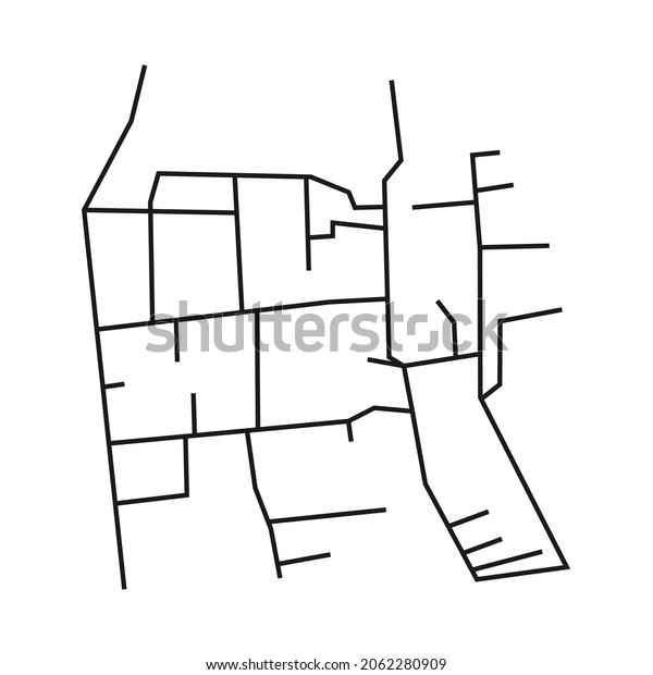 Residential Area Road Network Map Design Stock Vector (Royalty Free ...