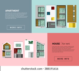 Residential Banner Web Design Vector Illustration Stock Vector (Royalty ...