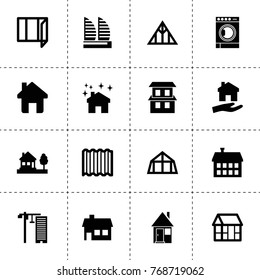 Residential Icons Vector Collection Filled Residential Stock Vector ...