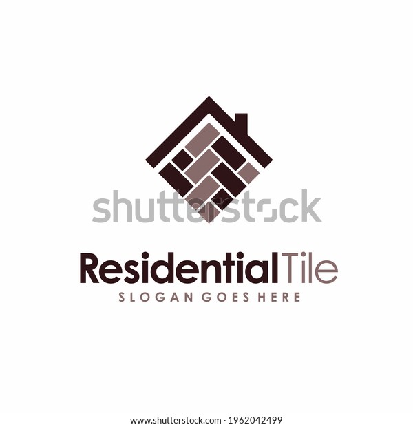 Residential Tile Logo Home Concept Stock Vector (Royalty Free ...