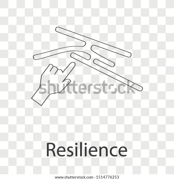 Resilience Icon Concept On Transparency Background Stock Vector ...
