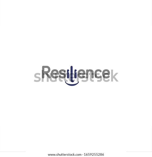 Sonrisa de diseño de tipo logotipo de resiliencia