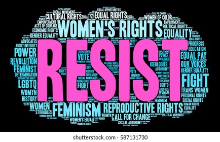 Resist Word Cloud On Black Background Stock Vector (Royalty Free ...